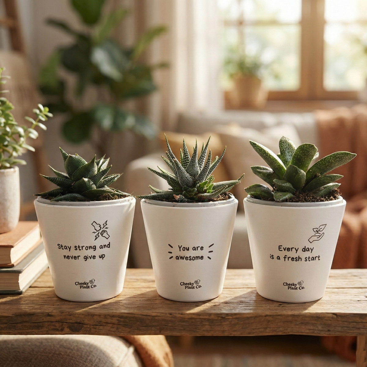 Trio Pack - Positive Plant Pots | Cute Planters – Cheeky Plant Co.